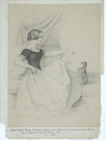 Laura Isabella Hoare (1829-1858) and her Dog 730715 | National Trust ...