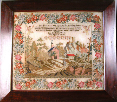 Sampler, 'Life is never at a stand, tis like a fading flower ...