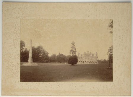 South elevation of Kingston Lacy, with the Egyptian Obelisk. 1251347 ...