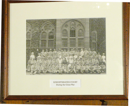 Staff and patients, Knightshayes Court, Devon, during the 1st World War ...