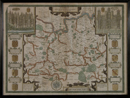 Map of Surrey Described and Divided into Hundreds 1206483 | National ...
