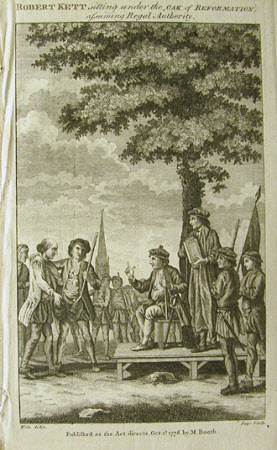 Robert Kett sitting under the Oak of Reformation assuming Regal ...