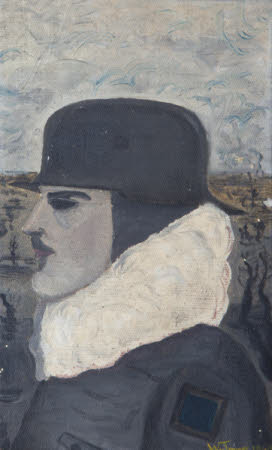 A Man in a Fur-collared Coat, possibly Douglas Fitzpatrick (1906- 1986 ...