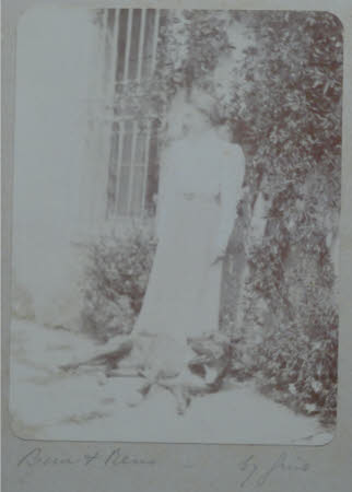 Edith Teresa Hulton, later Lady Berwick (1890-1972) with Reno the dog ...