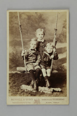 Frances Linley Blathwayt with his brothers Charles Hugh Blathwyt and ...