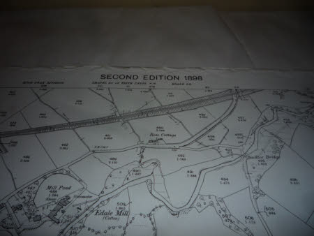 Three copies of a 25" Ordnance Survey map of Edale Vale and Edale Mill ...